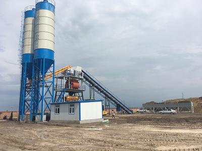 China Easy Installation HZJS35 Stationary Concrete Mixing Plant 35m3/h For Road Construction for sale