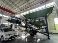 China Automatic Mobile Concrete Batching Plant 75m³/h Productivity With Skip Hoist Feeding for sale