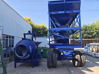 China Automatic Mobile Concrete Batching Plant 75m³/h Productivity With Skip Hoist Feeding for sale