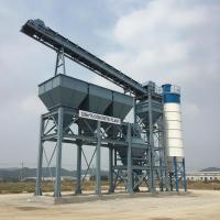 China 120 M³/h Stationary Concrete Batching Equipment With Belt Conveyor Feeding System for sale