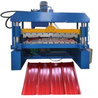 China Automatic Corrugated Single Layer Tile Roll Forming Machine For Colored Steel Roofing Sheets for sale
