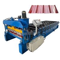 China Howann Automatic IBR Trapezoidal Roof Roll Forming Machine with 15 m/min Max Speed and 0.3–0.8 mm Processing Thickness for sale
