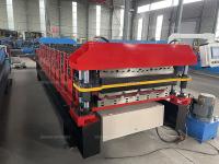 China Howann Automatic Roll Forming Machine with 350H Steel Base Chassis, 80mm Roller Shafts, and Touchscreen PLC for Color Coated Roof Sheets for sale