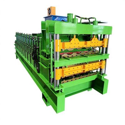China Automatic Colour Roof Sheet Making Machine 1200mm Feeding Width 0.3-0.8mm Rolling Thickness for sale