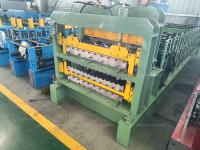 China Automatic Colour Roof Sheet Making Machine 1200mm Feeding Width 0.3-0.8mm Rolling Thickness for sale