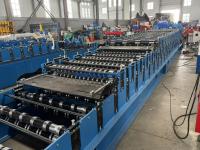 China Automatic Colour Roof Sheet Making Machine 1200mm Feeding Width 0.3-0.8mm Rolling Thickness for sale