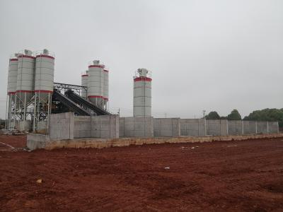 China HZS50 Skip Hoist Stationary Concrete Batching Plant With 50m3/h Productivity Fully Automatic PLC Control for sale