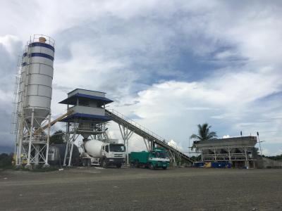 China 60-180M3/H Fully Automatic PLC Control Concrete Batching Plant With Belt Conveyor Type for sale