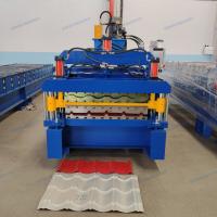 China Howann Dual-Profile Glazed Tile & Trapezoidal Cr12 Double Layer Roll Forming Machine for 2-in-1 Roof Sheet Production for sale