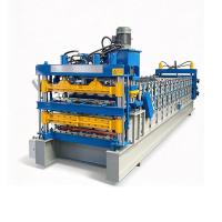 China Howann High-Efficiency Triple Layer Roof Panel Roll Forming Machine with 840/900/800 NBR 3-in-1 Insulated Roofing Tile Line and PLC Touchscreen Interface for sale