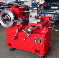 China C9335 Compact Benchtop Brake Disc Lathe with Dual-Speed Torque Selection and Vibration-Dampening Cast Iron Frame for sale