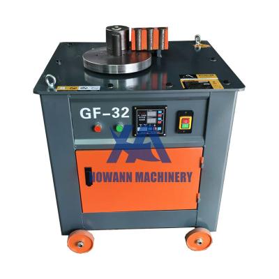 China Howann GF32 Portable CNC Steel Bar Bender with 28 mm Bending Capacity, CNC Programmable Operation, and 220 kg Portable Chassis for sale