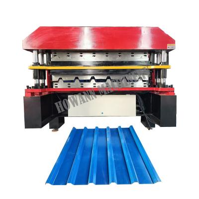 China 8-15 m/min High-Speed Double Layer PLC-Controlled Roll Forming Machine for IBR Roof Sheet Making for sale