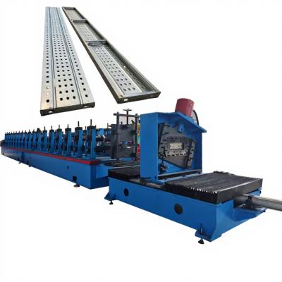 China 25 M/min High-Speed Scaffolding Plank Roll Forming Machine with 5.5 kW Hydraulic Cutting for Structural Safety Station for sale