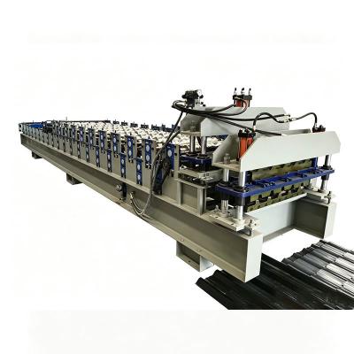 China 8–15 m/min Dual-Profile Double Layer Roof Sheet Roll Forming Machine with 400H Heavy-Duty Hydraulic Station for sale