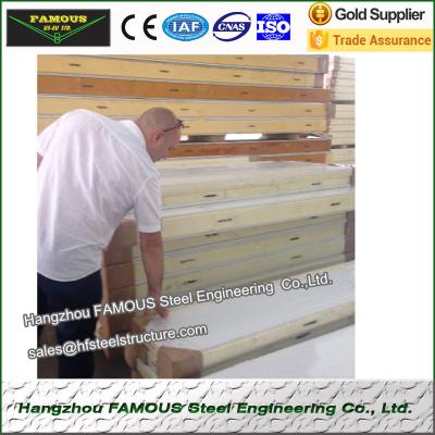 China Pu sandwich panels for Cold Room Heat Insulation for sale