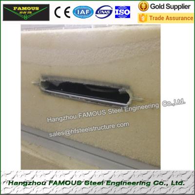 China Cold room PU wall sandwich panel (density 43kg/m3) for sale