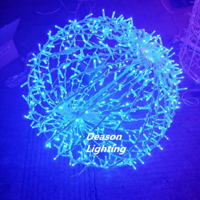 China christmas mall decoration hanging led foldable ball lights for sale