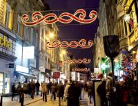 China LED Christmas Red Ribbon Outdoor Street Decoration 100W 5.2m for sale