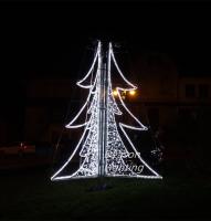 China Pole Mounted LED Christmas Tree Decoration 40W 2m Outdoor Holiday Light for sale