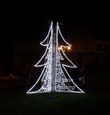 China Pole Mounted LED Christmas Tree Decoration 40W 2m Outdoor Holiday Light for sale