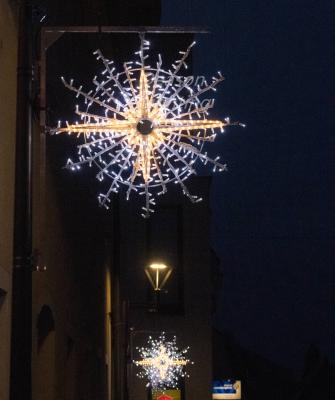 China led starburst light christmas street light pole decorations for sale