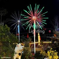 China LED Firework Pole Lighting 3m 7.5m 48 Tubes Multi Color IP65 Outdoor Decoration for sale