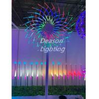 China Flower Shaped Led Christmas Firework Lights Outdoor Landscape Decorations for sale