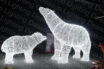China Lighted outdoor christmas polar bear for sale