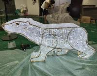 China Outdoor LED Lighted Polar Bear Christmas Decoration 2m 110V-240V IP65 for sale