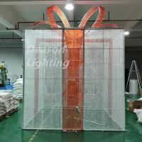 China giant outdoor christmas gift box lights for sale