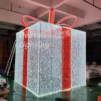 China giant outdoor christmas gift box lights for sale