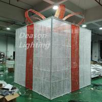 China giant outdoor christmas gift box lights for sale