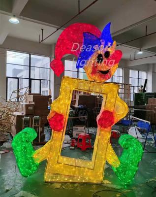 China Christmas Elf Photo Op Outdoor Decoration 3m Height LED Motif Light IP65 for sale