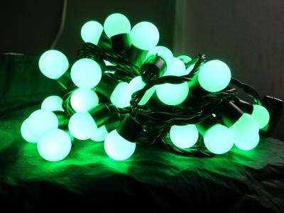 China LED Ball String Lights 5m 50 LEDs 23mm IP65 Outdoor Garden Decoration 110-240V for sale