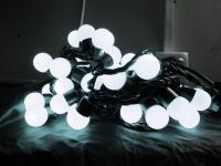 China White LED Ball String Light 5m 50LEDs 4W IP65 Outdoor Garden Decoration for sale