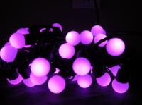 China Pink LED Ball String Light 5m 50LEDs 4W IP65 Outdoor Garden Decorative Lights for sale