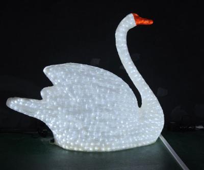 China lighted swan for outdoor decoration for sale
