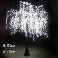 China LED Weeping Willow Tree Light 4.5m Height 5400 LEDs Outdoor Decorative Lighting for sale