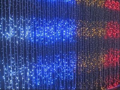 China LED Christmas Waterfall Light 1500 LEDs 3Mx5M 110-240V Outdoor Icicle String for sale