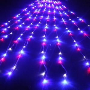 China LED Waterfall Curtain Lights 1500 LEDs 3Mx5M Outdoor Fairy String Lights 110-240V for sale