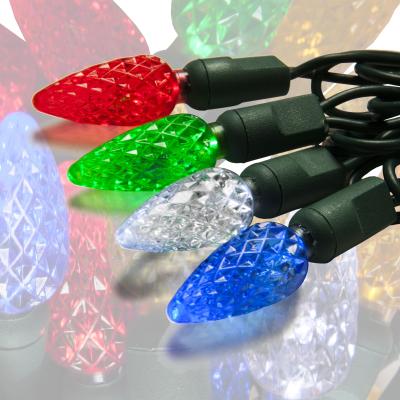 China Wholesale LED C6 Christmas String Lights 100 Bulbs 17ft IP65 Outdoor Decoration for sale