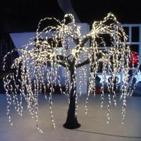 China LED Willow Tree Light 3.5m Height 5400 LEDs Warm White Outdoor Decorative Tree for sale