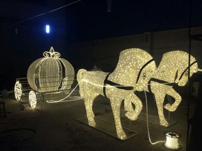 China led outdoor christmas decoration horse carriage for sale