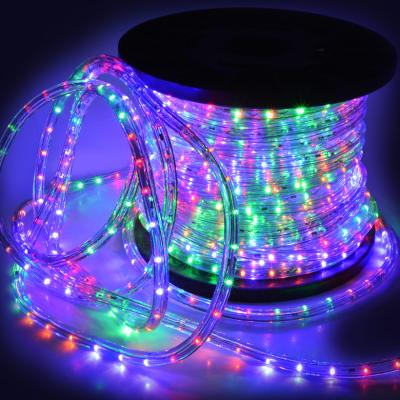 China RGB LED Rope Light 220V 110V 36 LEDs per Meter IP65 Outdoor Decorative Lighting 100m Roll for sale