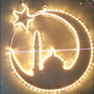 China Moon and Star LED Lights 15W IP65 Waterproof Custom Sizes 0.5m to 0.8m for Garden Holiday Decoration for sale
