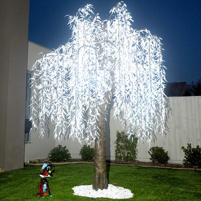 China White Artificial LED Weeping Willow Tree Light 3.5m 6144 LEDs IP65 for sale