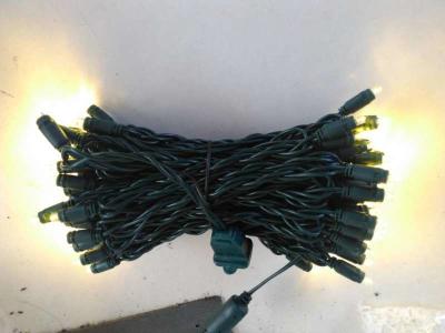 China Warm White 5mm LED Christmas String Lights 100 Bulbs 120V 17ft Outdoor Decoration for sale
