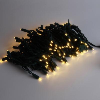 China 5mm Wide Angle Conical LED Christmas Lights 100 Bulbs 120V Outdoor String Light for sale