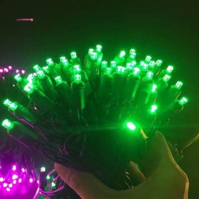 China 5mm Wide Angle LED Christmas String Lights 100 Bulbs 17ft 120V Outdoor Decoration for sale
